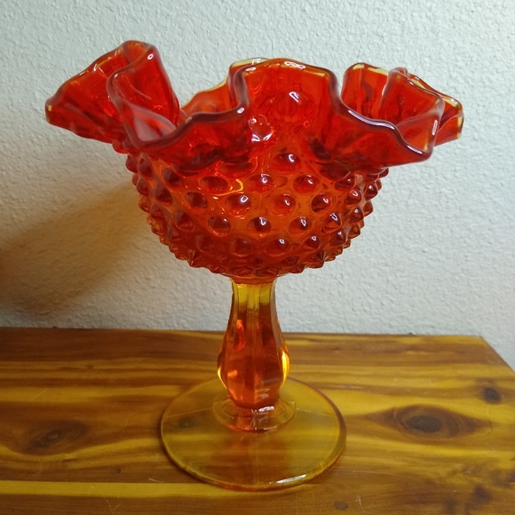 Fenton | Art | Fenton Vintage Colonial Orange Candy Dish | Poshmark